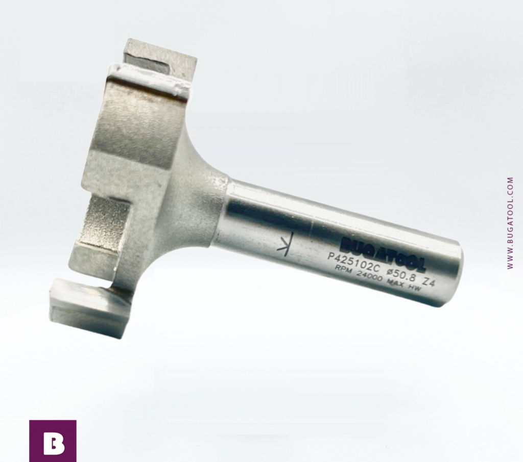 Router bit for flattening solid surface panels with 4 blades | Bugatool